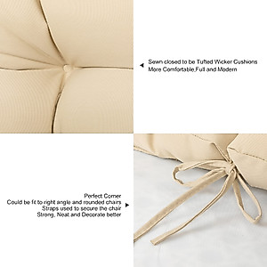 ARTPLAN Adirondack Outdoor Chair Cushion,All Weather Patio Cushion,Wicker Tufted Pillow for Patio Furniture