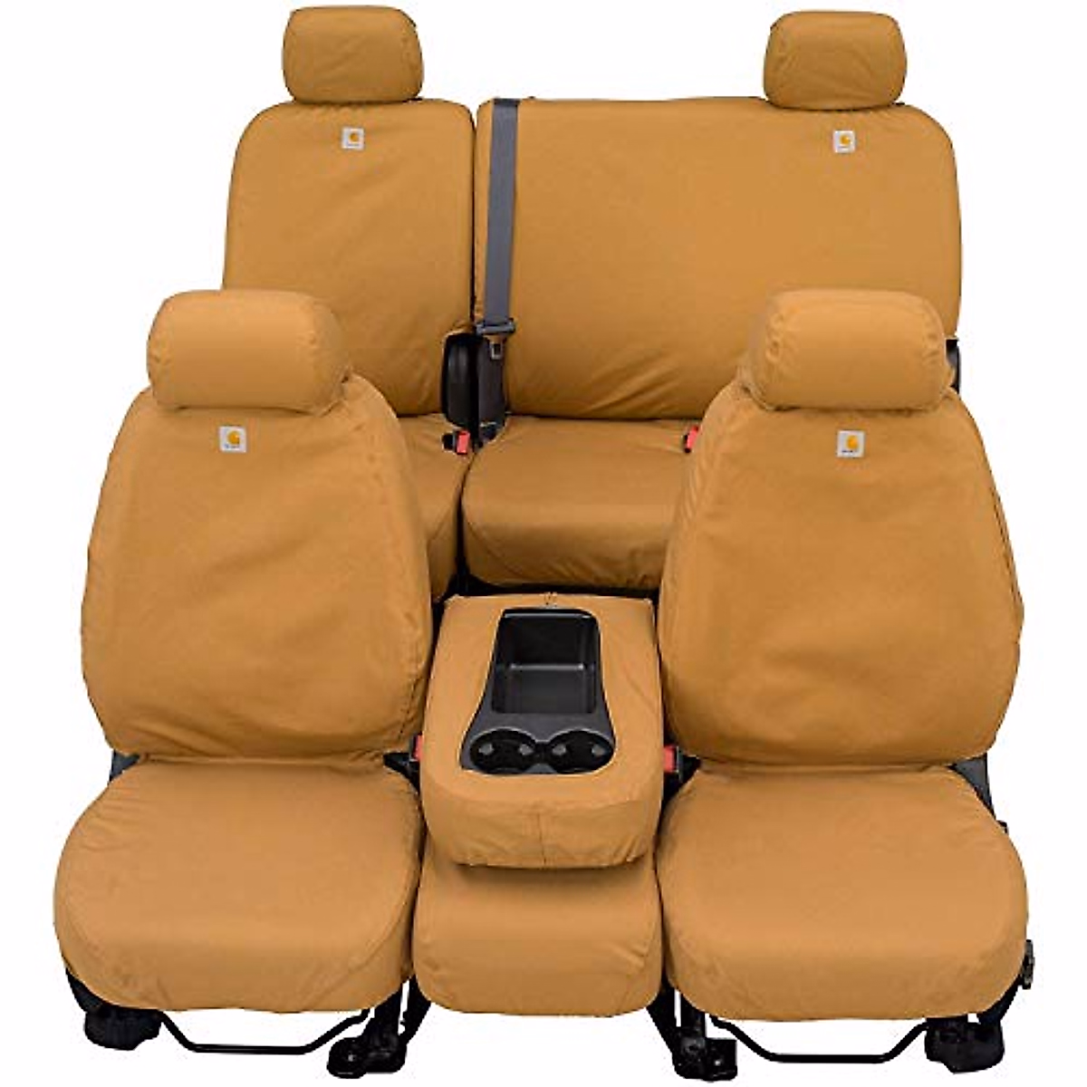 Covercraft Carhartt SeatSaver Custom Seat Covers for 2015-2018 Ford F-150 (Excludes Raptor), 1st Row Bucket Seats, SSC2485CABN (Brown)