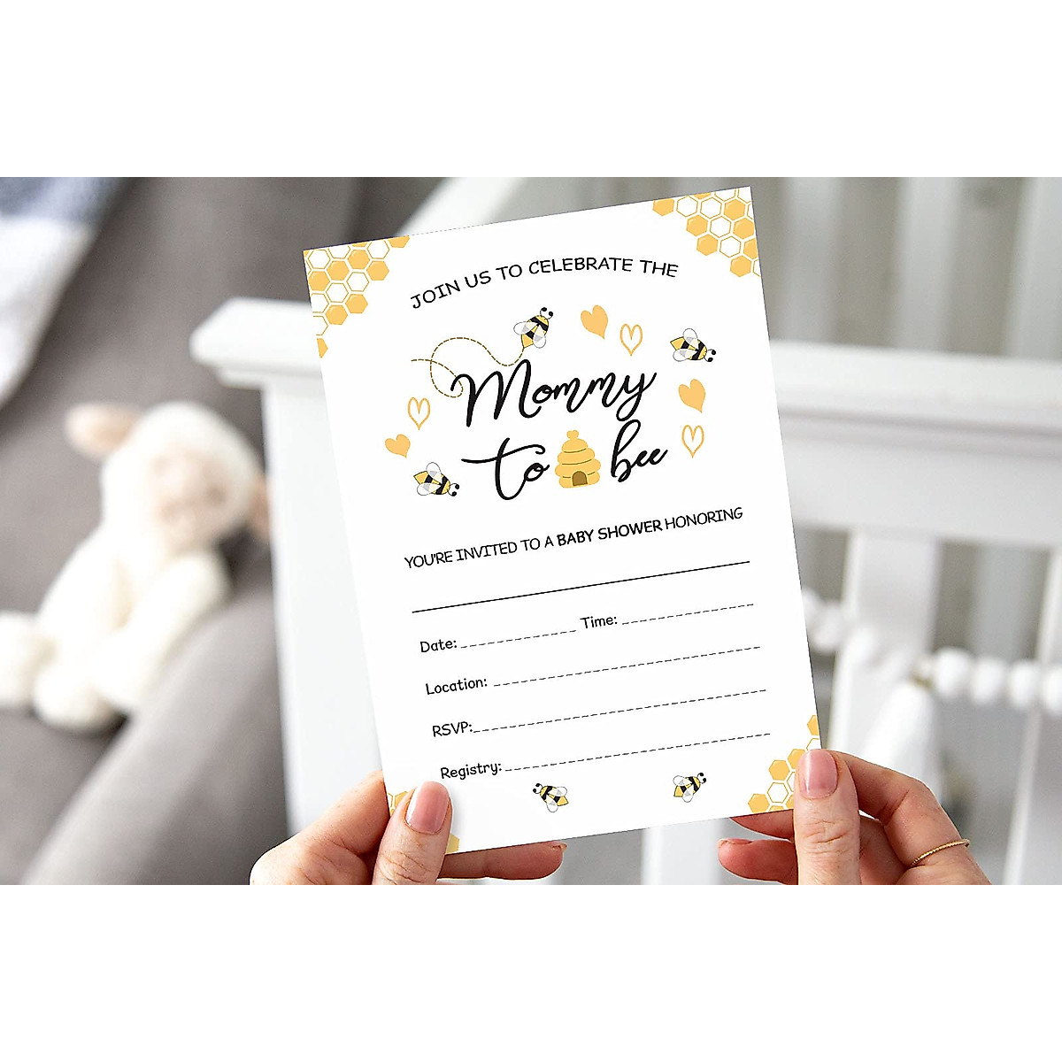Bumble Bee Baby Shower Invitations, 25 Count