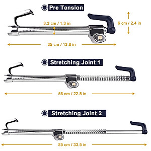 Tevlaphee Universal Steering Wheel Brake Lock Anti-Theft Retractable Double Hook Car Clutch Pedal Lock for Car Truck SUV Van Security with 3 Keys
