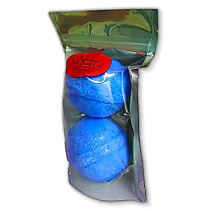 Giant Seamen Balls - Sea Captain and Ship Design - Funny Bath Bombs for Men - XL Bath Fizzers, Giant Blue Bombs, Handcrafted in The USA, 2 Count