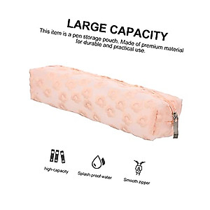 Operitacx 2 pcs Holder Embroidered Pouch Zipper Clear And Pen Pencil Portable Office Canvas Bag Orange Students Colored Makeup Student Pattern Multifunctional Stationery Cosmetic Zippers