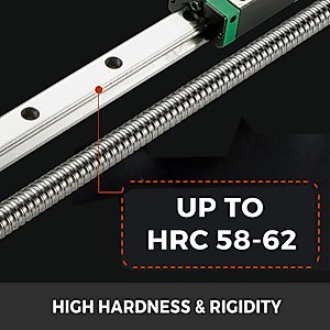 BestEquip Linear Guide Rail 2Pcs HGR20-1500mm Linear Slide Rail with 1Pcs RM1605-1500mm Ballscrew with BF12/BK12 Kit Linear Slide Rail Guide Rail Square for DIY CNC Routers Lathes Mills