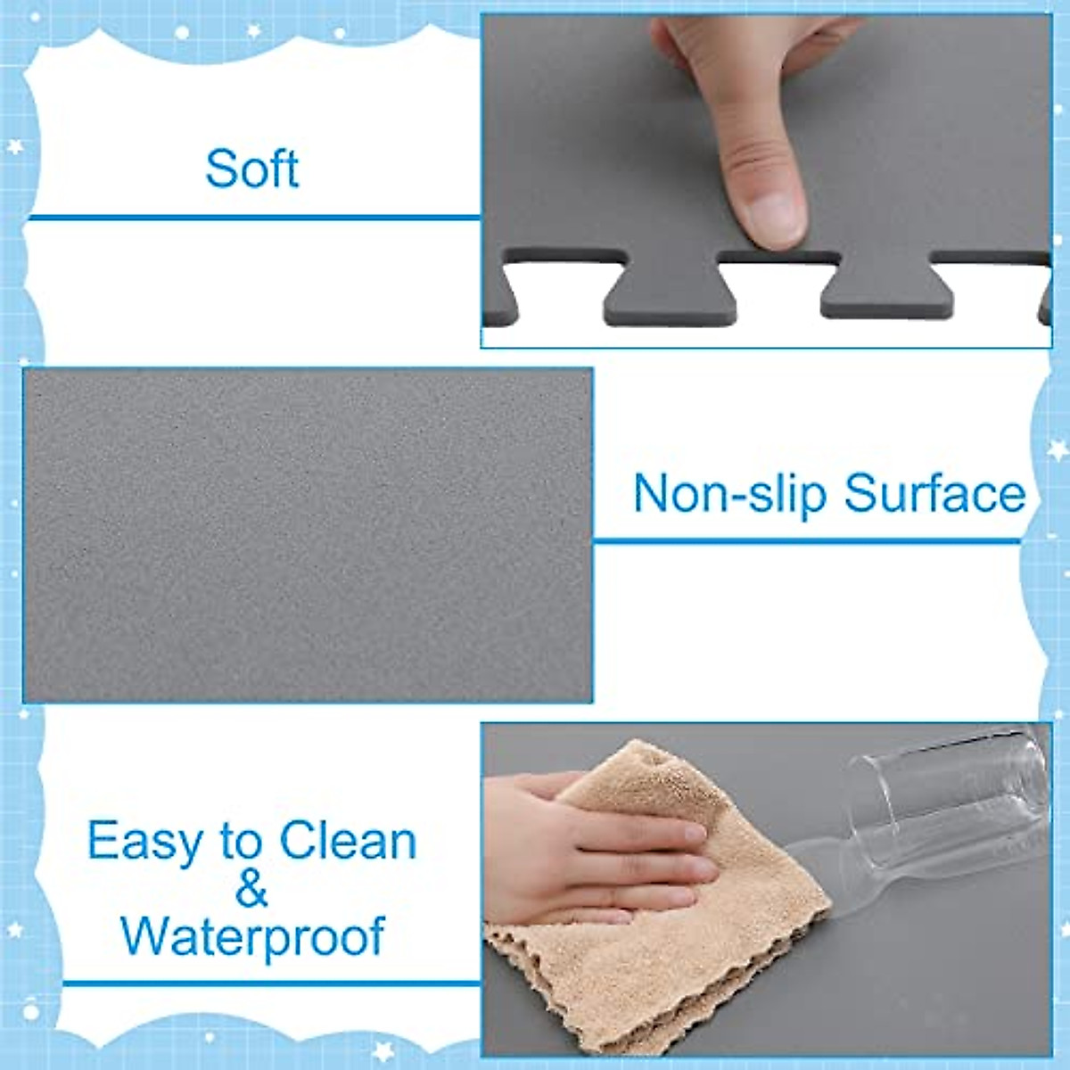 Jutom 78 Inch Diameter 21 Pcs Hot Tub Mat Interlocking Foam Ground Hot Tub Flooring Protector Inflatable Non Slip Pool Spa Floor Pad for Outdoor Balcony Shower(1/4 Inch)