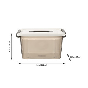 Zerodeko Storage Bins Storage Latches Box Plastic Storage Bin Stackable Storage Organizer Box with Lid Storage Bin Clothes Box Sundries Latches Bin for Garage Office Plastic Storage Bins