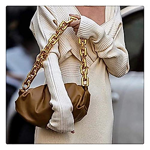 Dumpling Bag Cloud Purses and Handbags for Women Chunky Chain Pouch Shoulder Bag