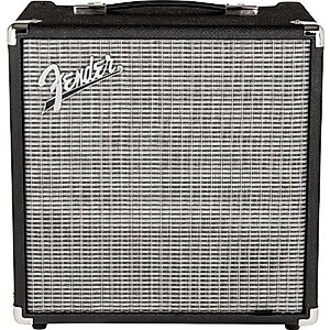 Fender Rumble 25 V3 Bass Amp for Bass Guitar, Bass Combo, 25 Watts, 8 Inch Speaker, with Overdrive Circuit and Mid-Scoop Contour Switch