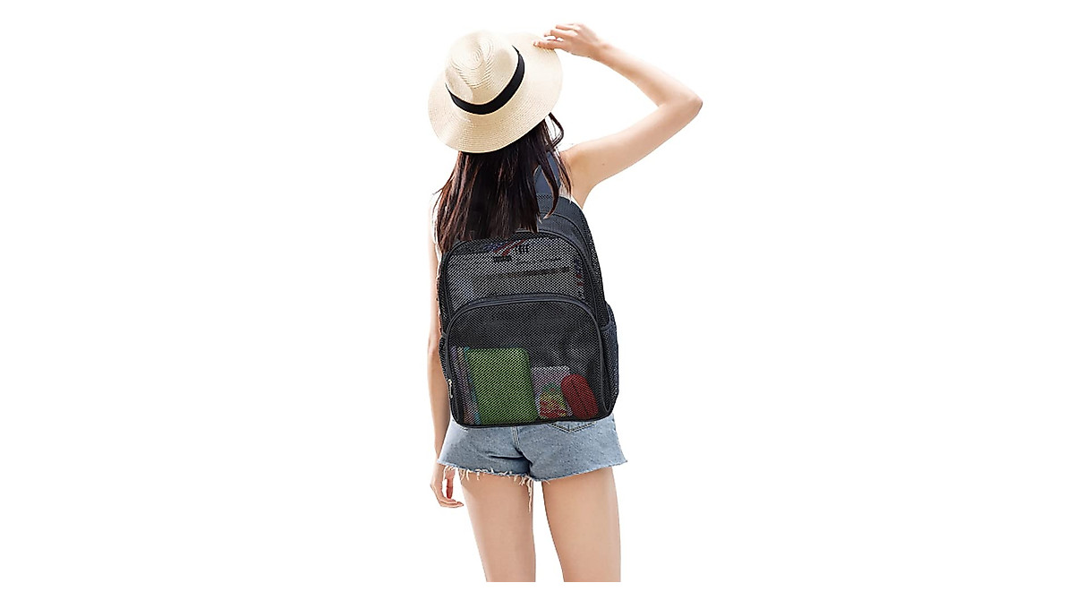 COVAX Heavy Duty Mesh Backpack - Transparent, Durable & Comfortable