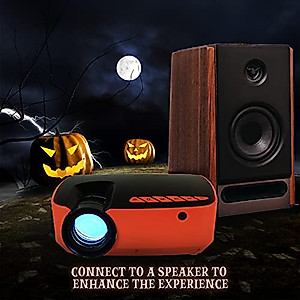AAXA HP3 Halloween Projector (2023 Upgraded) for Haunted Windows, Auto-Start, Holographic Projections, HD 1080p Support LED Portable Projector with 8 Pre-Loaded Hologram Movies, Built-in Speaker