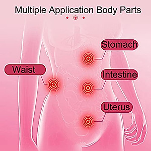 Portable Cordless Heating Pad, Menstrual Heating Pad with 3 Heat Levels and 3 Vibration Massage Modes, Fast Heating Belly Wrap Belt, Back or Belly Pain Relief Heating Pad for Women and Girl(Pink)