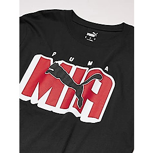 PUMA Men's City Attack Tee, Black/HRR/White, XL