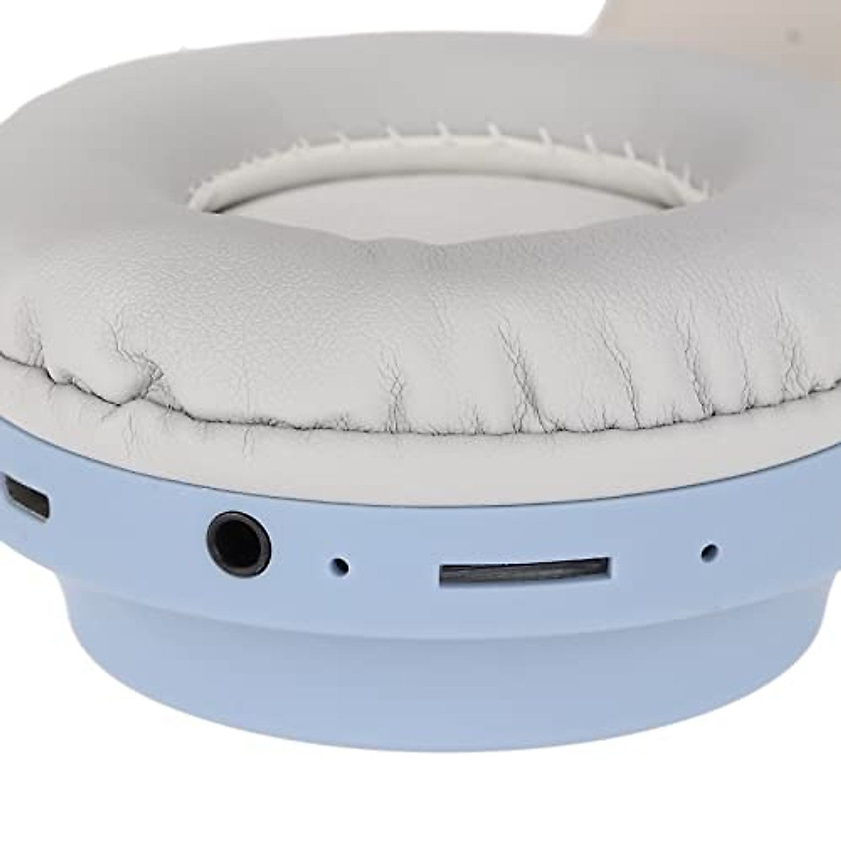 PUSOKEI Gaming Headset, Deep Bass Cat Ear Gaming Headphones Bluetooth 5.0, Retractable and Foldable Cat Headphones Noise Reduction Over Ear Headphones with Soft Earmuffs(Blue