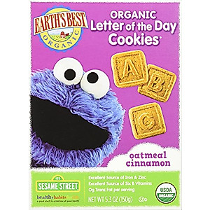 Earth's Best Sesame Street Letter of the Day Cookies - Oatmeal Cinnamon