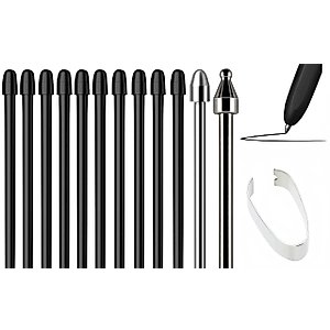 Soft Metal Nibs Tips Replacement For Samsung Galaxy Tab S10 Ultra Spen S9 S8 S7 S10+ S9+ S8+ Tab S9 Ultra S6 Lite S24 S23 S22 Ultra Note 9 Note 8 S Pen King Write + Tool, 10Pcs Standard + 2 Pcs Metal