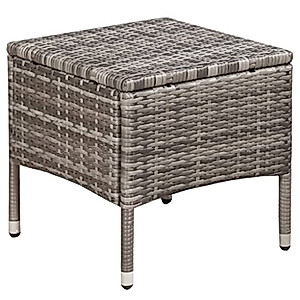 MBFLUUML Bistro Table Set, Outdoor Patio Furniture, 3 Piece Bistro Set Poly Rattan Gray Suitable for Patio, Porch, Backyard, Balcony.