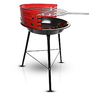 Gas One Charcoal Grill – 16-inch Portable Charcoal Grill – Barbecue Grill with 4 Levels for Flame Control – Dual Venting System – Small Charcoal Grill for Backyard, Camping, Boat