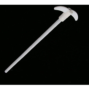 (350MM) / 13.8 Inches PTFE Coated Stainless Steel Electric Overhead Stirrer Mixer Shaft Stirring w/Foldable Paddle Blade Rod Lab Utensils Supplies (7mm Diameter)