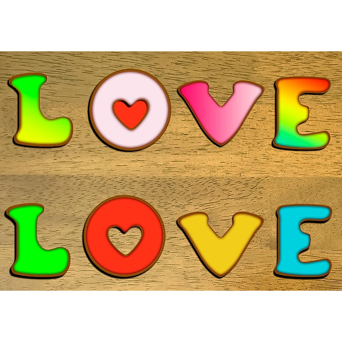 LOVE Cookie Cutter Set - Valentine Cookie Cutters,LOVE Shape Valentines Cookie Cutters for Baking,LOVE Set for Sandwich Cutter,Biscuit Cutter,Pastry Cutter(Valentines Day Cookie Cutters)