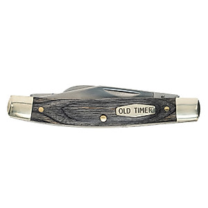 Old Timer Heritage Series 34OT Middleman 5.7in Traditional Folding Pocket Knife with Stainless Steel Clip Point Blade, Sheepsfoot Blade, Pen Blade, and Laminate Handle for Hunting, EDC, and Outdoors