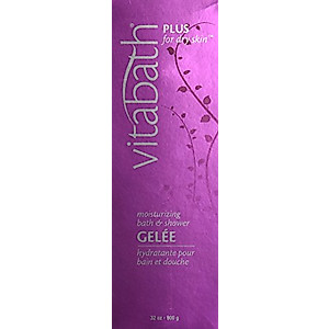Vitabath Moisturizing Bath & Shower Gelee, Plus For Dry Skin, 32-Ounces