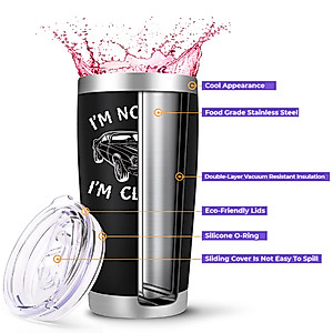 YEMOTTS I am Not Old I am Classic Tumbler - Insulated 20 oz Stainless Steel Tumbler - Funny Gifts for Grand Dad Husband