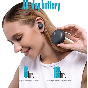 233621 Pearl Wireless Bluetooth 5.0 Sports Earbuds with Mic, 24H Playtime IPX4 Waterproof Earbuds ​Touch Control Headset with Wireless Charging Bass Stereo, Sweatproof for Running,Workout,Gym