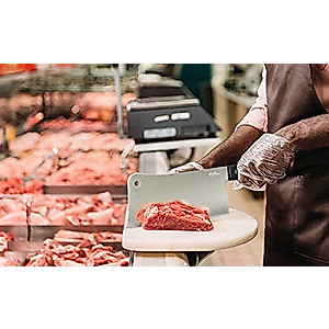 Orblue Premium Meat Cleaver - Stainless Steel Chef Butcher Knife for Cooking - Professional 7-Inch Blade for Precision Cutting - Perfect for Home Kitchen or Restaurant