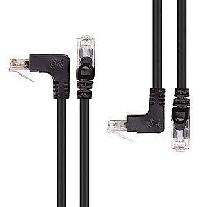 Cable Matters 10Gbps Combo-Pack 90 Degree Cat 6, Cat6 Right Angle Ethernet Cable 5 ft (Right Angle Down + Right Angle Up)