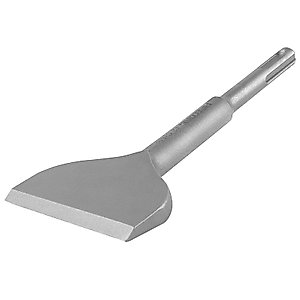 Firecore 3 In SDS Plus Chisel Bit Cranked Angled Bent Chisel for Hammer Drill 42CrMo, SDS Plus Floor Scraper with Spare Bolts and Locknuts, 5 Inch x 11 Inch Tile Removal Chisel Tool Heavy Duty