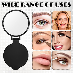 150 Pieces Mini Folding Round Compact Portable Pocket Mirror Bulk Travel Makeup Small Vintage Mirror for Cosmetic Purse Bag Women Daily Use, Black and White