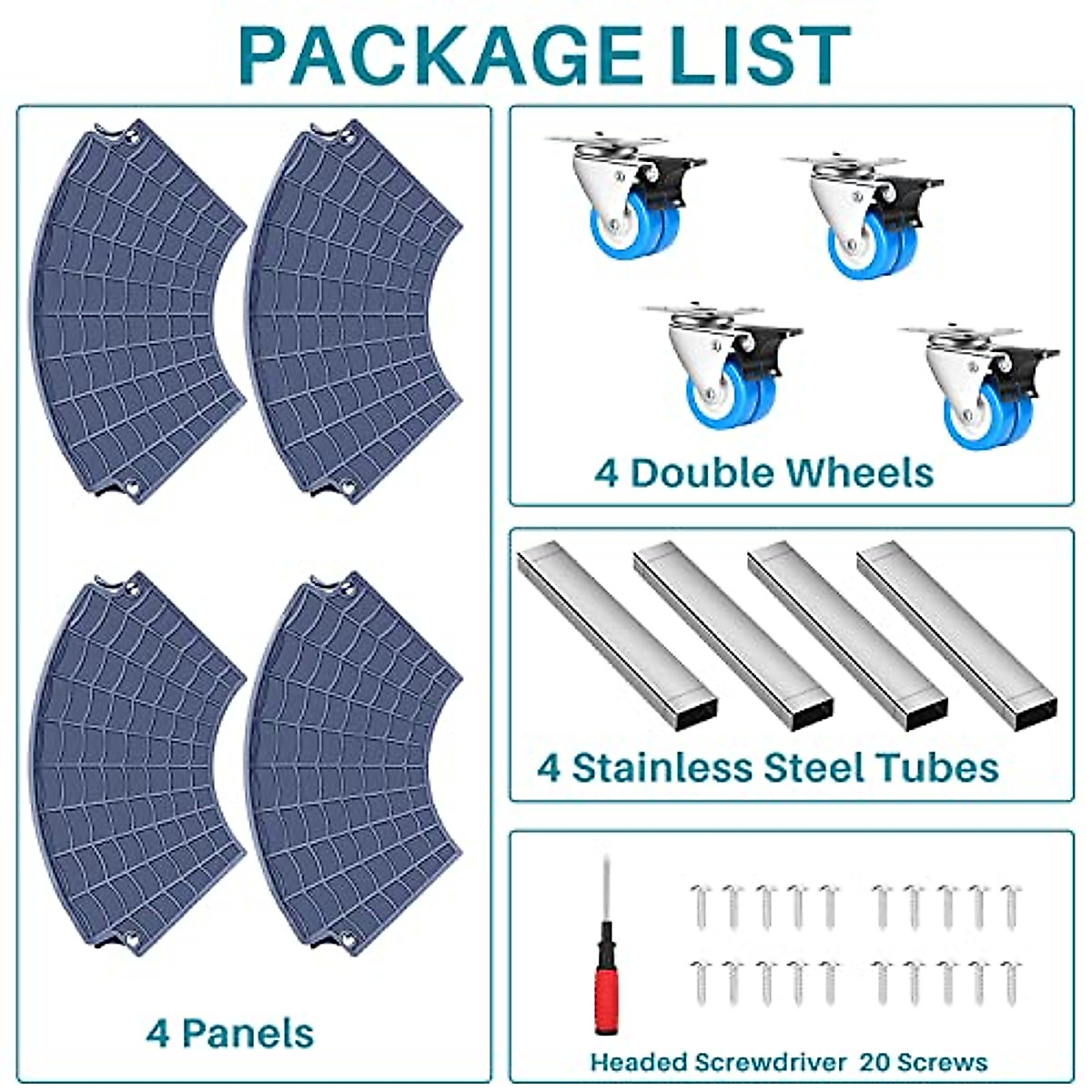 Senwow Plant Stand with Wheels, 15-22 Inch Adjustable Plant Caddy with Wheels Indoor Outdoor, Large Plant Cart Dolly with Casters for Flower Pot Garden Pot Mover