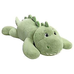 XMV 31 inch 5 lbs Dinosaur Weighted Stuffed Animals, Large Weighted Plush Animal, Cute Plush Toy Pillow, Soft Dino Plushie Gifts for Adults, Kids, Boys and Girls (Green)