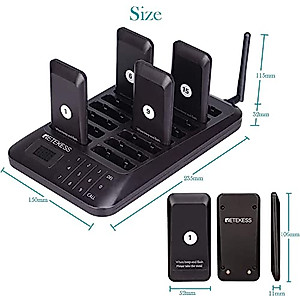 Retekess TD157 Restaurant Pager,Pagers for Restaurants,Touch Keyboard,Only Flash Modes,16 Pagers for Food Truck,Clinic,Coffee Shop,Bar