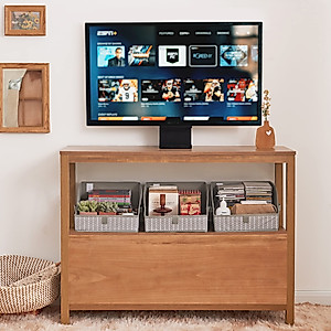 GRANNY SAYS Bundle of 3-Pack Trapezoid Storage Bins & 1-Pack Hanging Closet Organizer