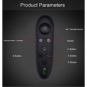 VR Headset, VR Glasses, VR Goggles-for 3D VR Movies Video Games, Play Mobile Games & 360 Movies, VR Headset with Remote Controller Virtual Reality Headset for 5.0-7.0inches iPhone & Android