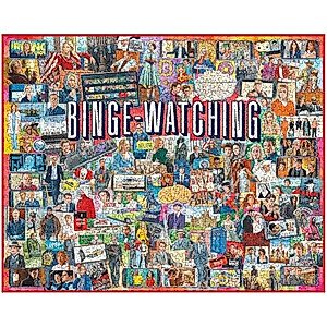 White Mountain Puzzles - Binge Watching - 1000 Piece Jigsaw Puzzle for Adults - Fun Family Activity - 24"x30"
