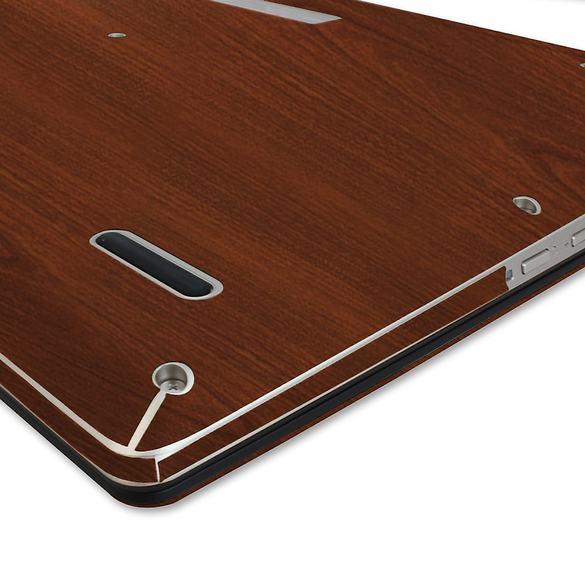 Skinomi Dark Wood Full Body Skin Compatible with Toshiba Satellite Radius (2015, 15.6 inch)(Full Coverage) TechSkin with Anti-Bubble Clear Film Screen Protector