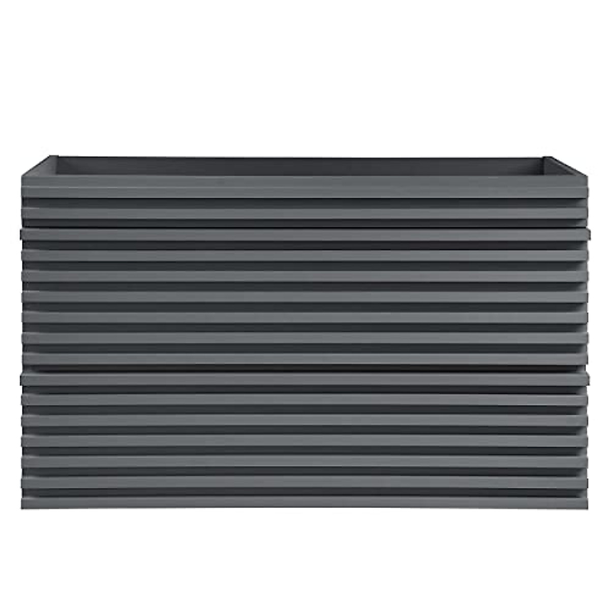 Modway Render 35" MDF Wood Wall-Mount Bathroom Vanity Cabinet in Gray