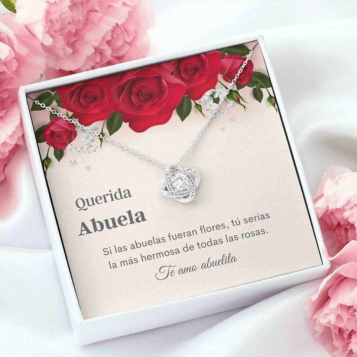 Grandmother Necklace, Abuela Necklace - Regalo Para Abuela - Best Latina Grandma - Abuelita Gift - Spanish Grandpa CLH1210018- Standard Box