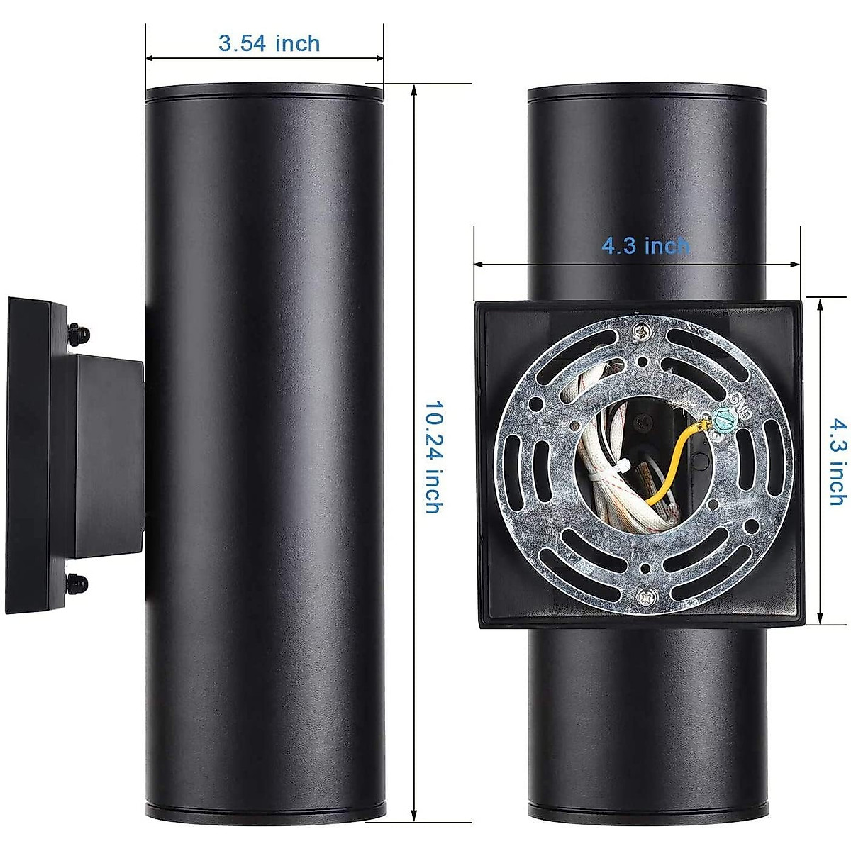 Bling RF Remote Control RGB Colour Changing Lighting LED Double Up and Down Outdoor Wall Light,White Temperature 2700k- 6500k RGB+CCT Exterior Wall Lighting (4 Pack)