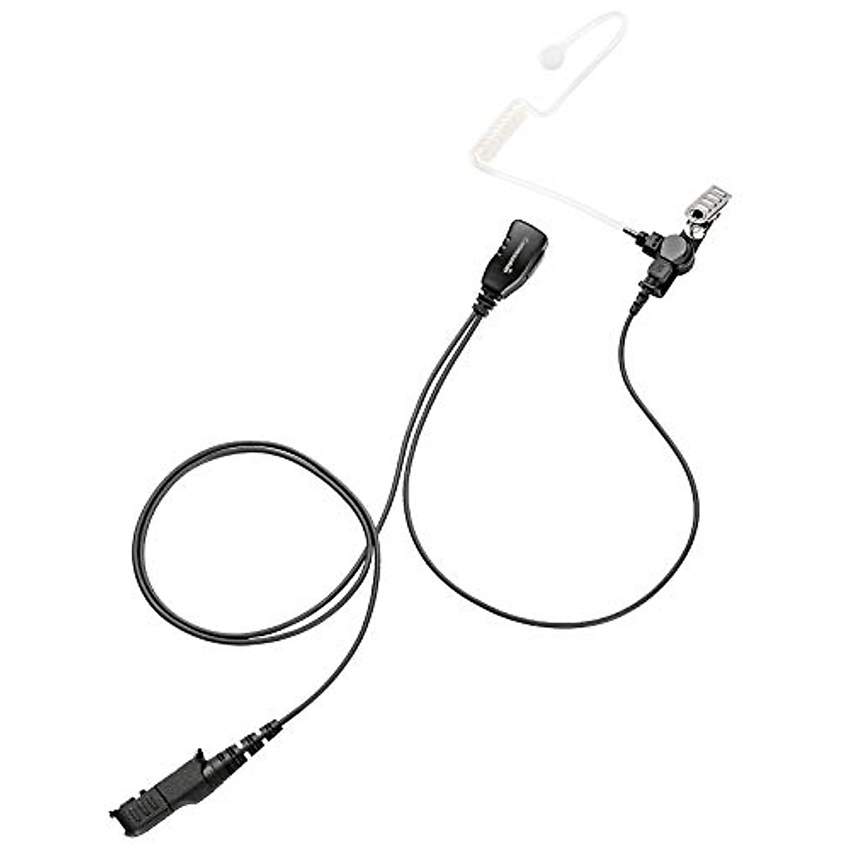 Single Wire Earpiece with Reinforced Cable for Motorola Radios XPR3300 XPR3500 XPR3300e XPR3500e (XPR 3300 3500 3300e 3500e Series), Acoustic Tube Headset, Compact PTT/Mic, Clear Audio Transmission