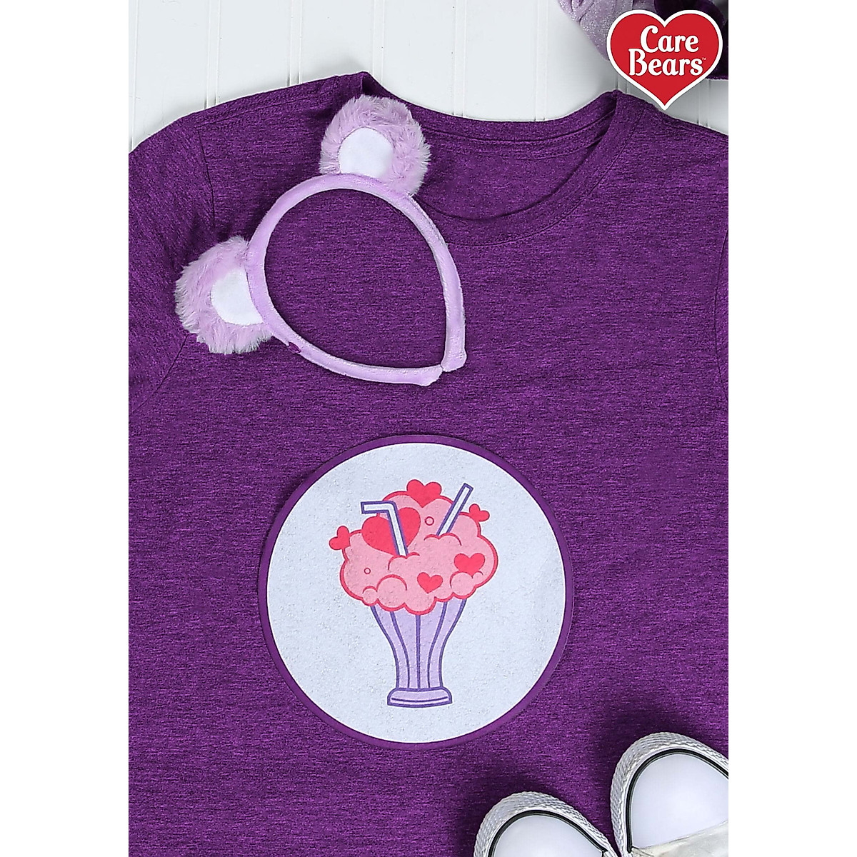 Care Bears Share Bear Ears & Patch Costume Kit for Adults with Headband & Iron-On Patch Accessory Set ST
