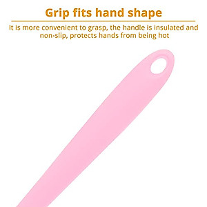 KUFUNG Silicone Spatula, BPA Free & 480°F Heat Resistant, Non Stick Rubber Kitchen Spatulas for Cooking, Baking, and Mixing (XS, Pink)