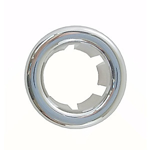 VRSS 10th Grade Electroplating Bathroom Kitchen Sink Basin Trim Overflow Ring Cover Hole Insert in Cap (2Pcs Silver)