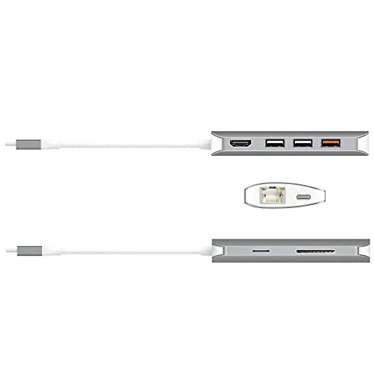 j5create USB-C 9-in-1 Multi Adapter Multi Adapter HDMI/Ethernet/USB 3.1, SD and MicroSD/PD 3.0 | 4K HDMI for MacBook | ChromeBook |USB-C Devices (JCD383)