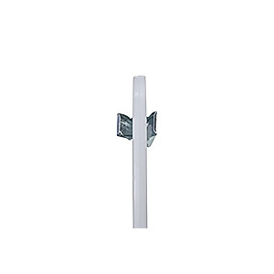 NAHANCO 1600RCLH Plastic Skirt/Pant Hanger with Long Metal Swivel Hook and Pinch Clips, Heavy Weight, 14",White (Pack of 100)