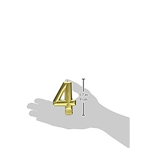Amscan #4 Metallic Birthday Candle | Gold | Party Supply | 1 piece
