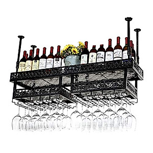 Stylish Simplicity Down Wine Glass Holder Stylish Simplicity Industrial Vintage Wrought Iron Stylish Simplicity Goblet Holder Creative Home Decoration Storage Wine Rack Glass Wine Glass Holder (Bron
