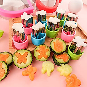 Sandwich Cutters Vegetabel Shape Cutters for Kids 13 PACK Round Heart Flower Star Sandwich Cutter Shapes Fun Food Shape Cutters