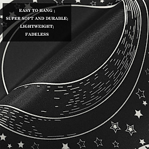 3 Pieces Tarot Card Tapestry Moon Star and Sun Tapestry Mountain Tapestry Black and White Art Tapestry Astronomical Theme Wall Hanging Decoration for Home Room, 13.8 x 19.7 Inches